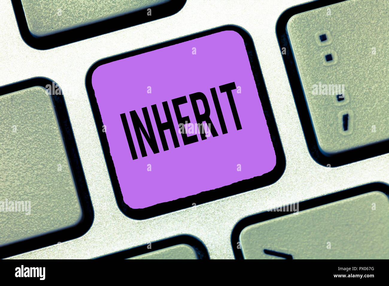 Writing note showing Inherit. Business photo showcasing Receive money ...