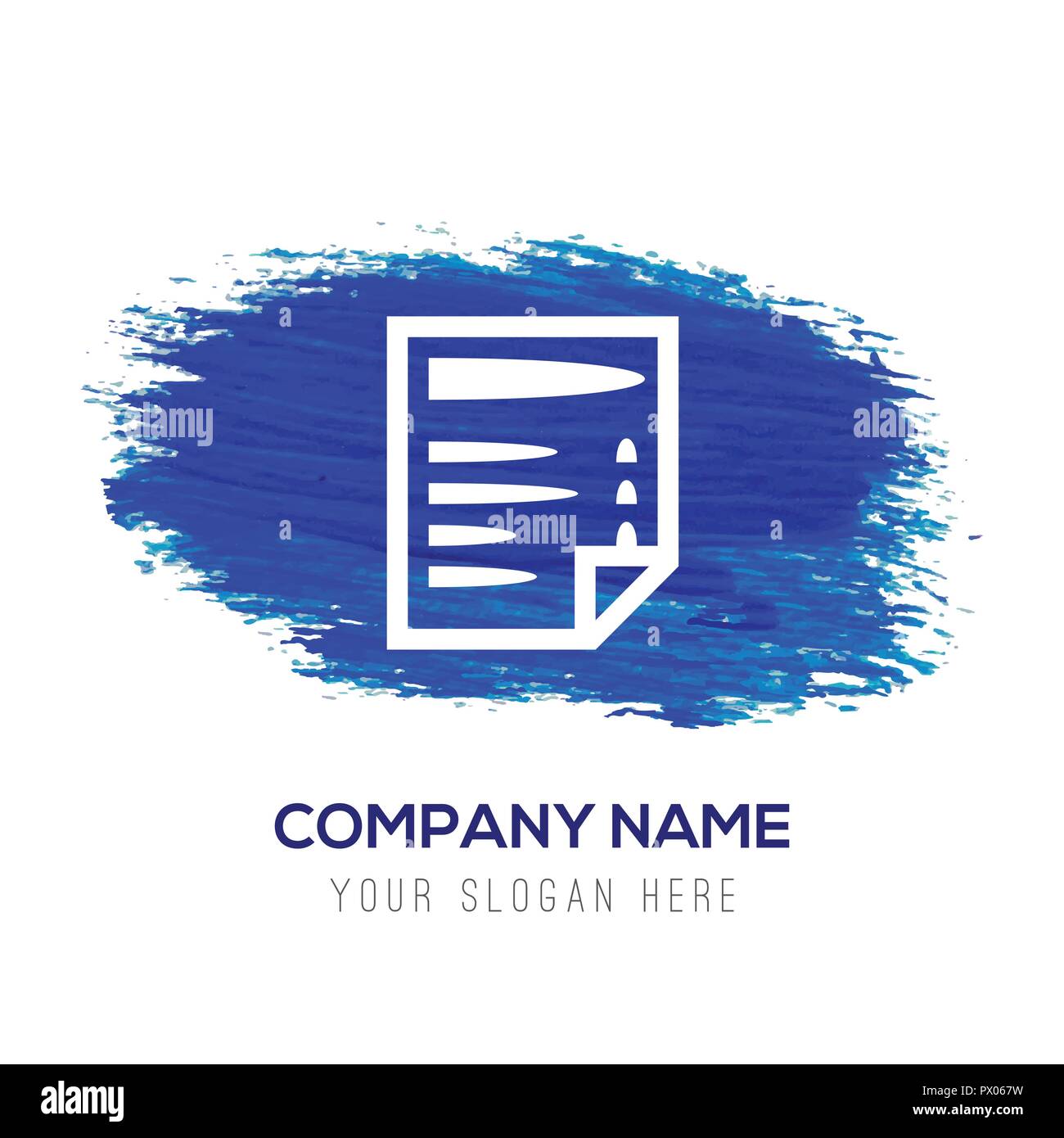 Document Icon - Blue watercolor background Stock Vector Image & Art - Alamy