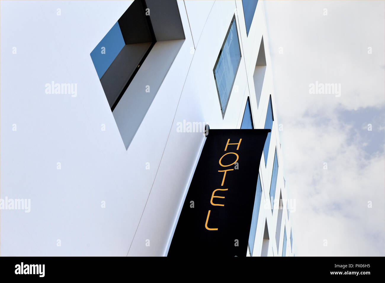 Perspective of a modern hotel in France Stock Photo - Alamy