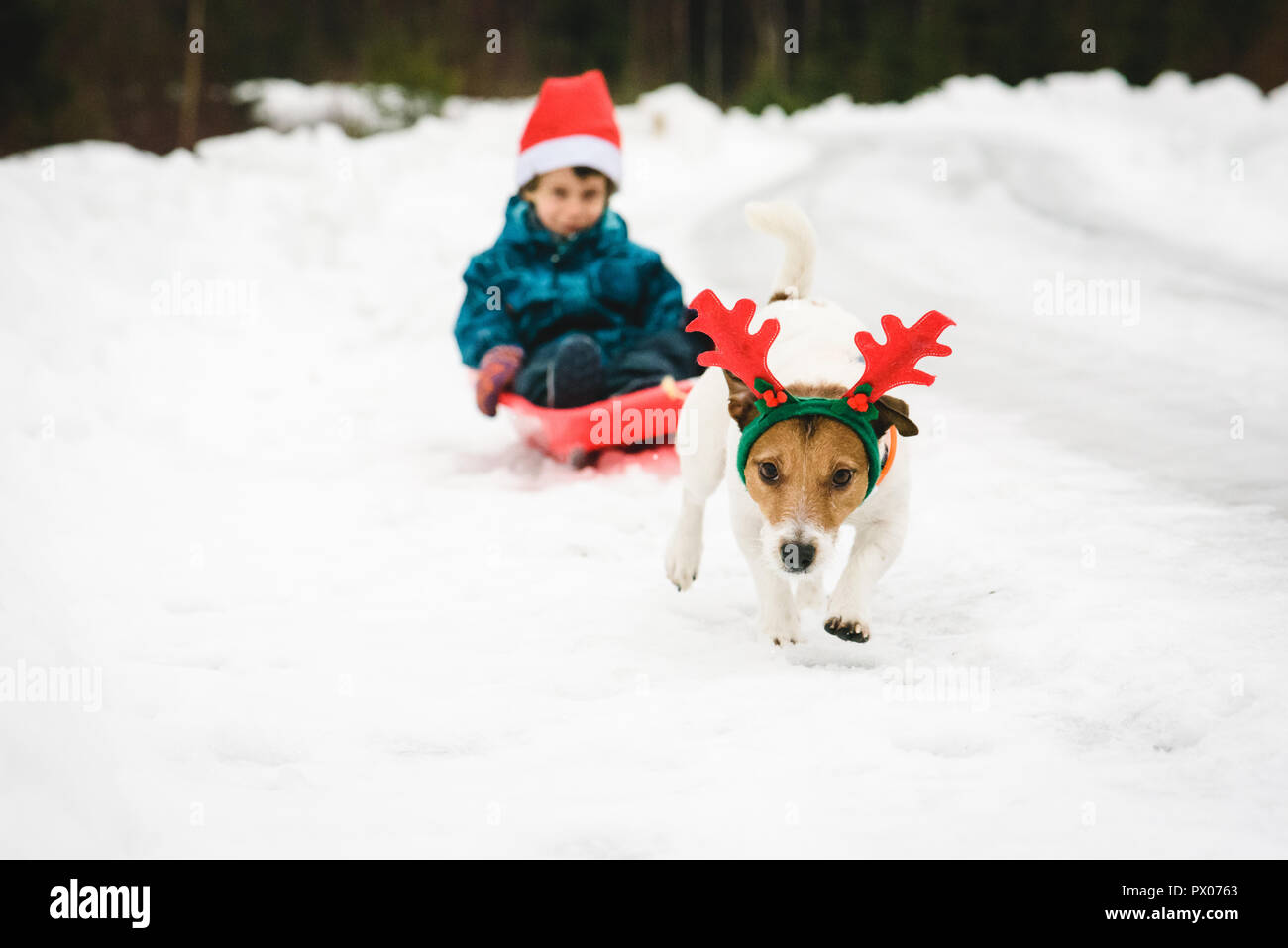 Santa and rudolph hi-res stock photography and images - Alamy