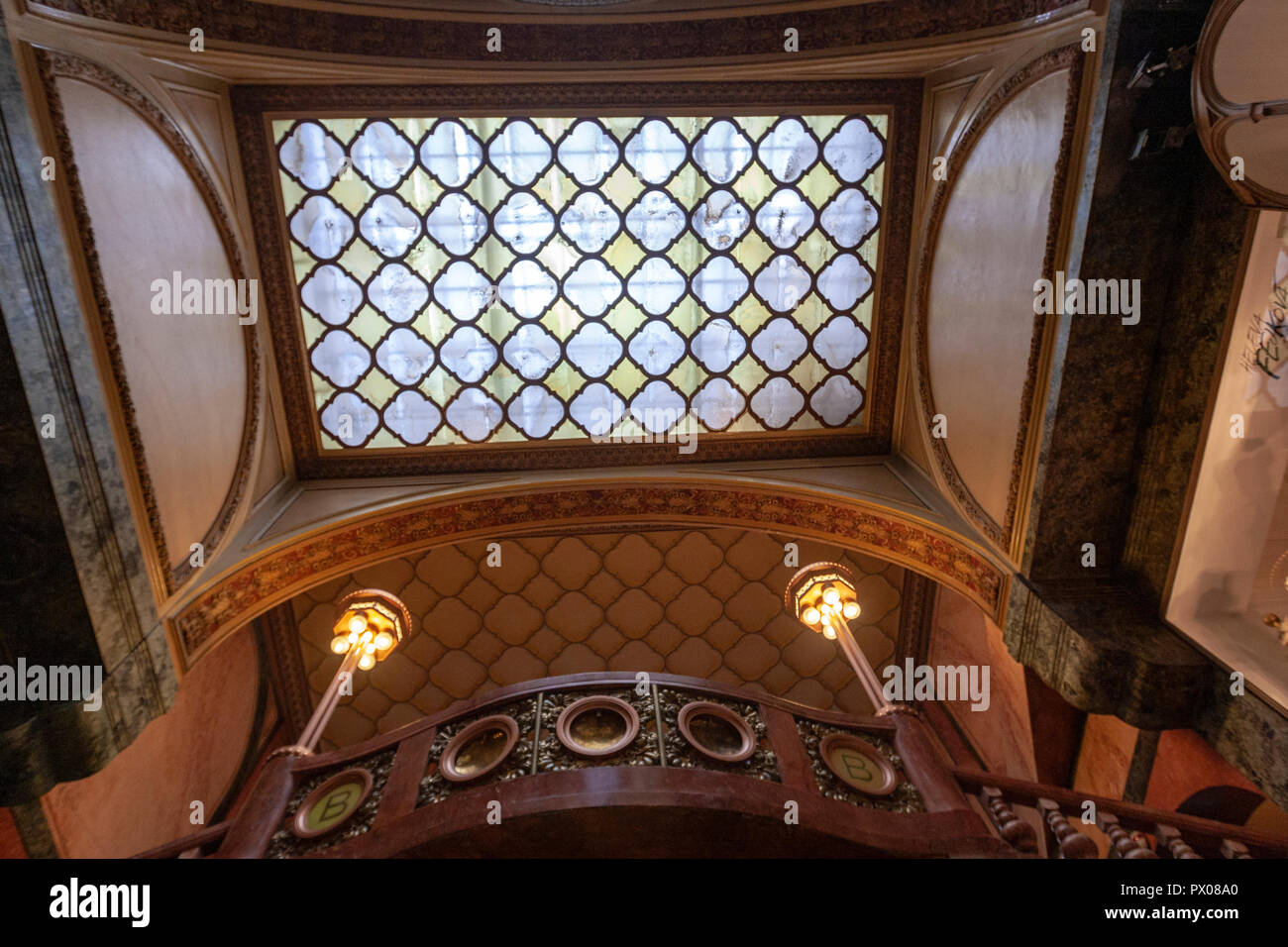 Ceiling of the Lucerna Palace, Prague, Czech Republic Stock Photo - Alamy