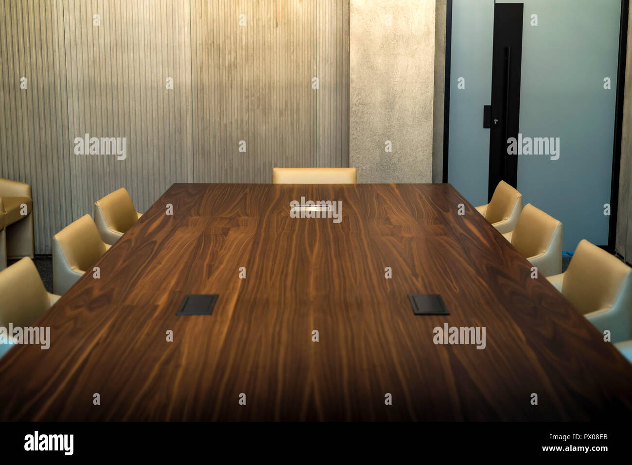 Empty conference room interior with table and chairs Stock Photo - Alamy
