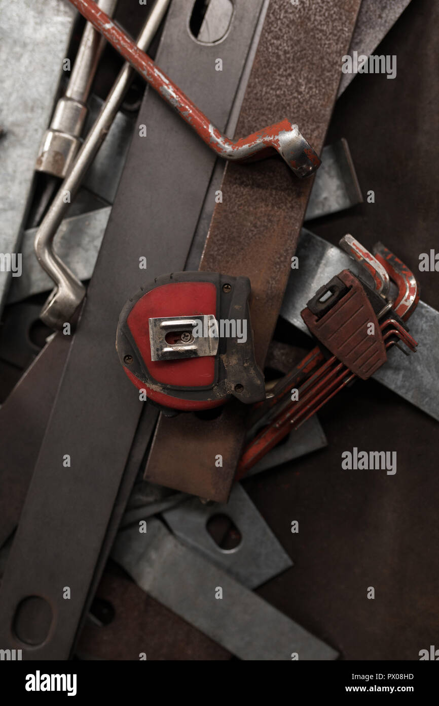 Blacksmith tools and equipment in workshop Stock Photo - Alamy