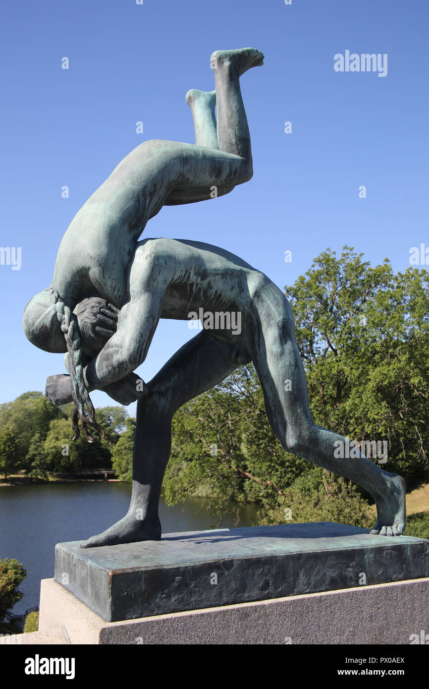 Vigeland Sculpture Park, Fragner Park, Oslo, Norway. The park contains ...
