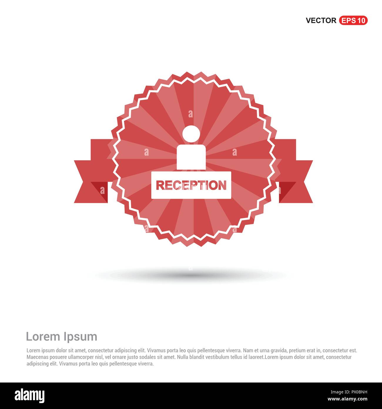 Reception Icon - Red Ribbon banner Stock Vector Image & Art - Alamy