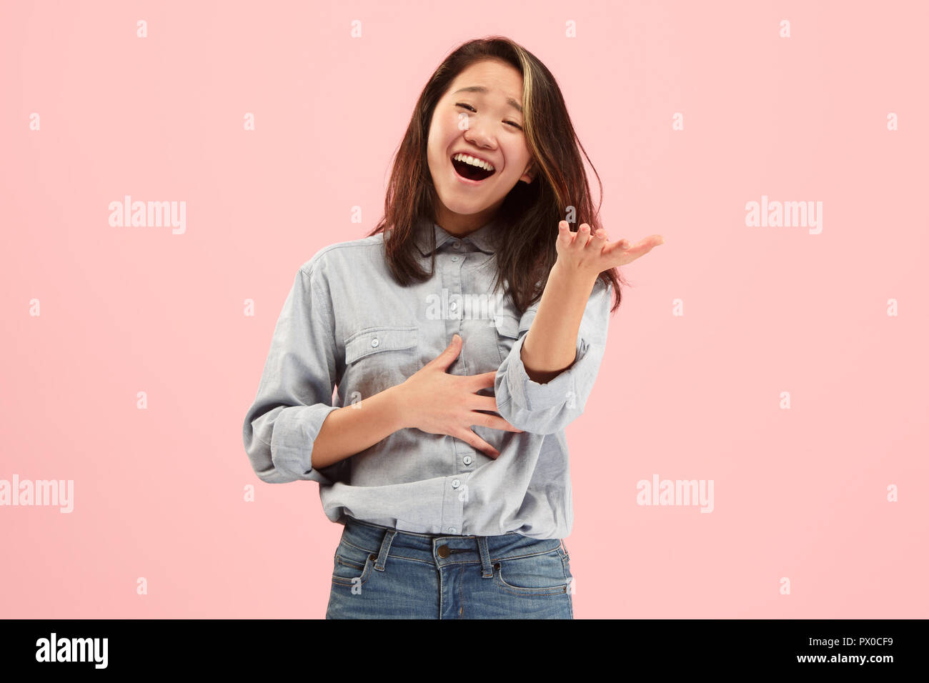 Argue, arguing concept. Beautiful female half-length portrait isolated ...