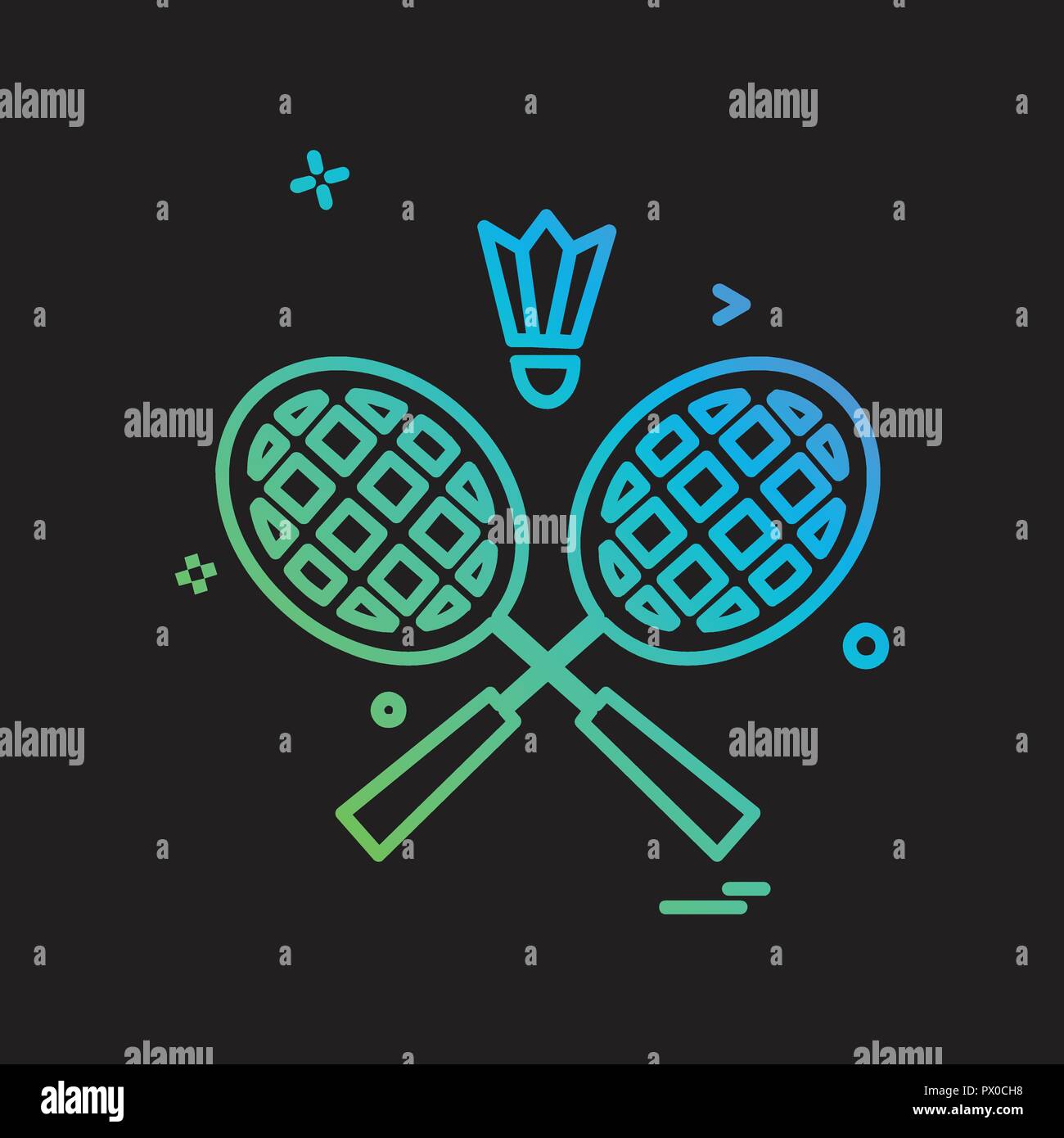 Badminton icon design vector Stock Vector Image & Art - Alamy