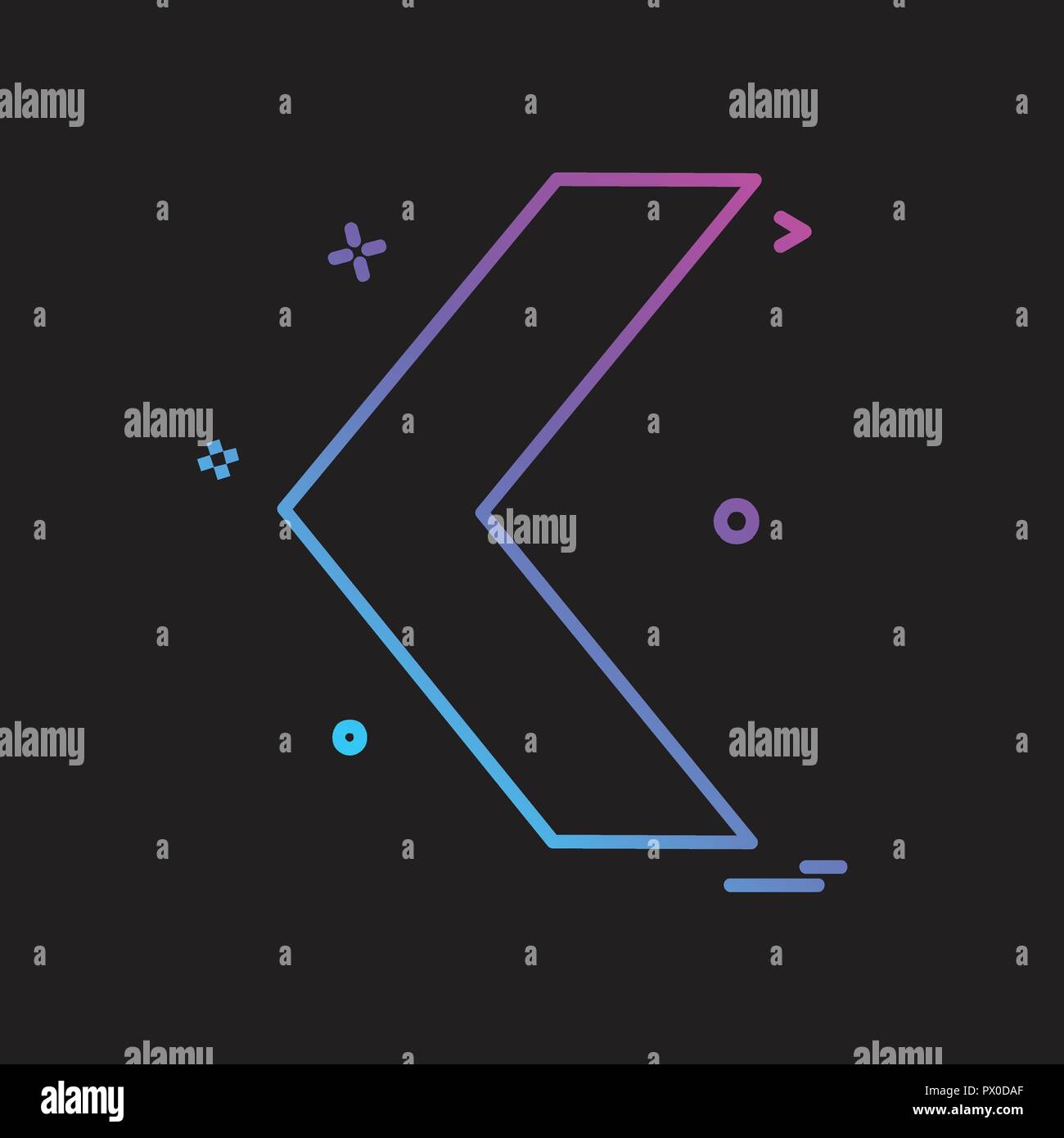 Left arrow icon design vector Stock Vector Image & Art - Alamy