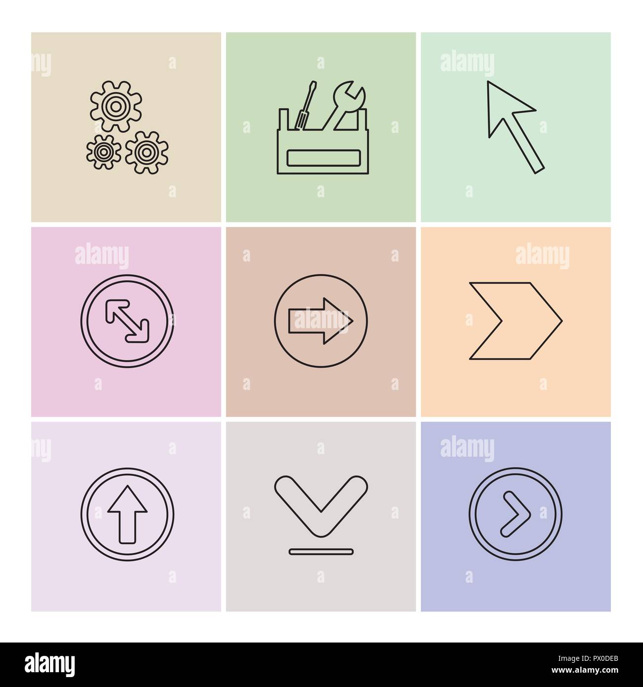 setting , gear , tools , pointer , next , arrows , directions , left ...