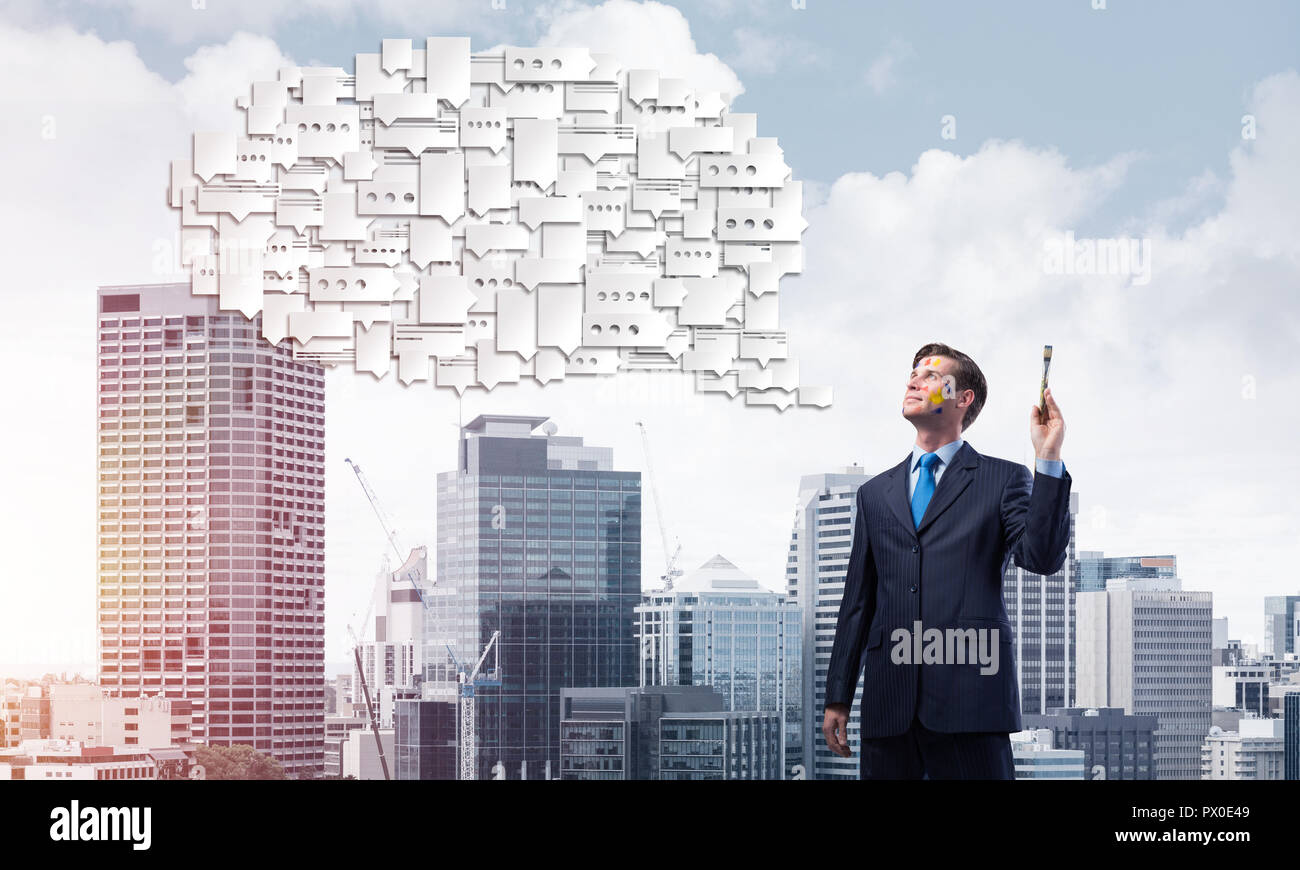 Business inspiration of young man Stock Photo - Alamy