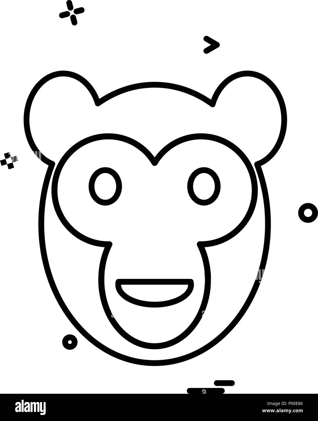 Monkey icon design vector Stock Vector Image & Art - Alamy