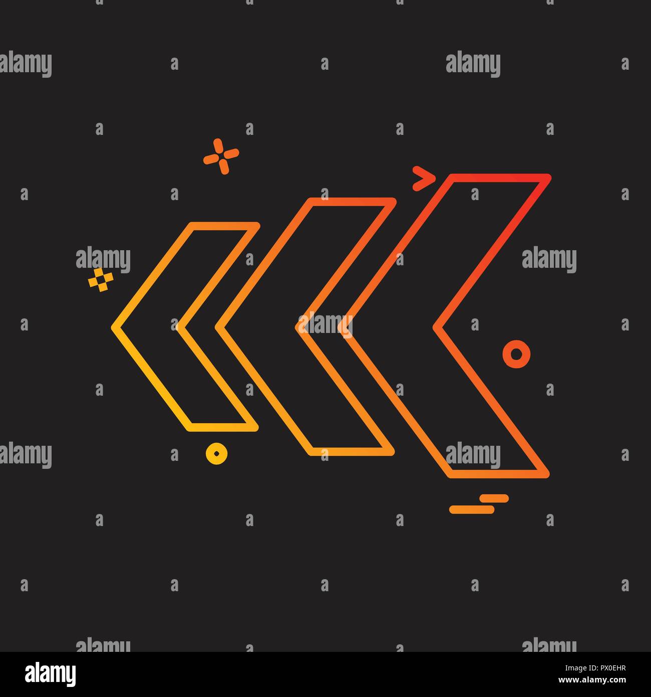 Left arrow icon design vector Stock Vector Image & Art - Alamy