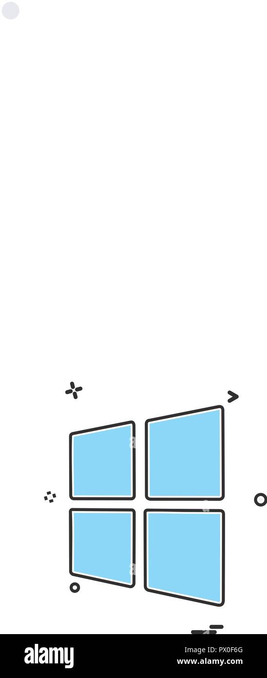 Windows icon design vector Stock Vector Image & Art - Alamy