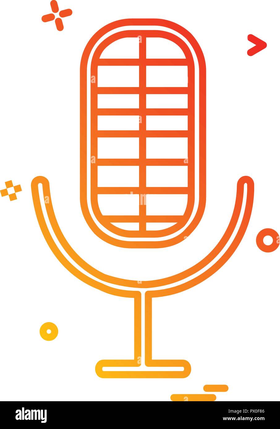 Mic icon design vector Stock Vector Image & Art - Alamy