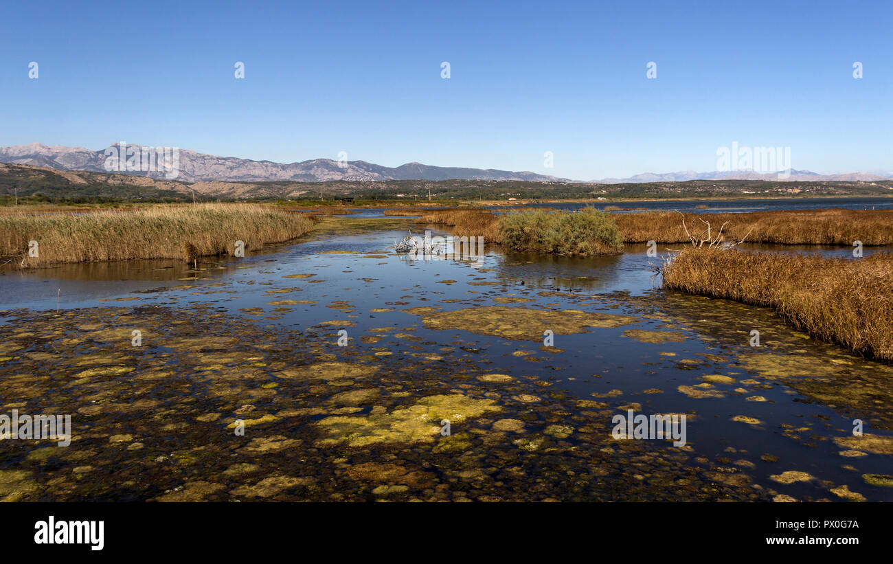 Montenegro - A view at a portion of the Nature Park Solana Ulcinj ...