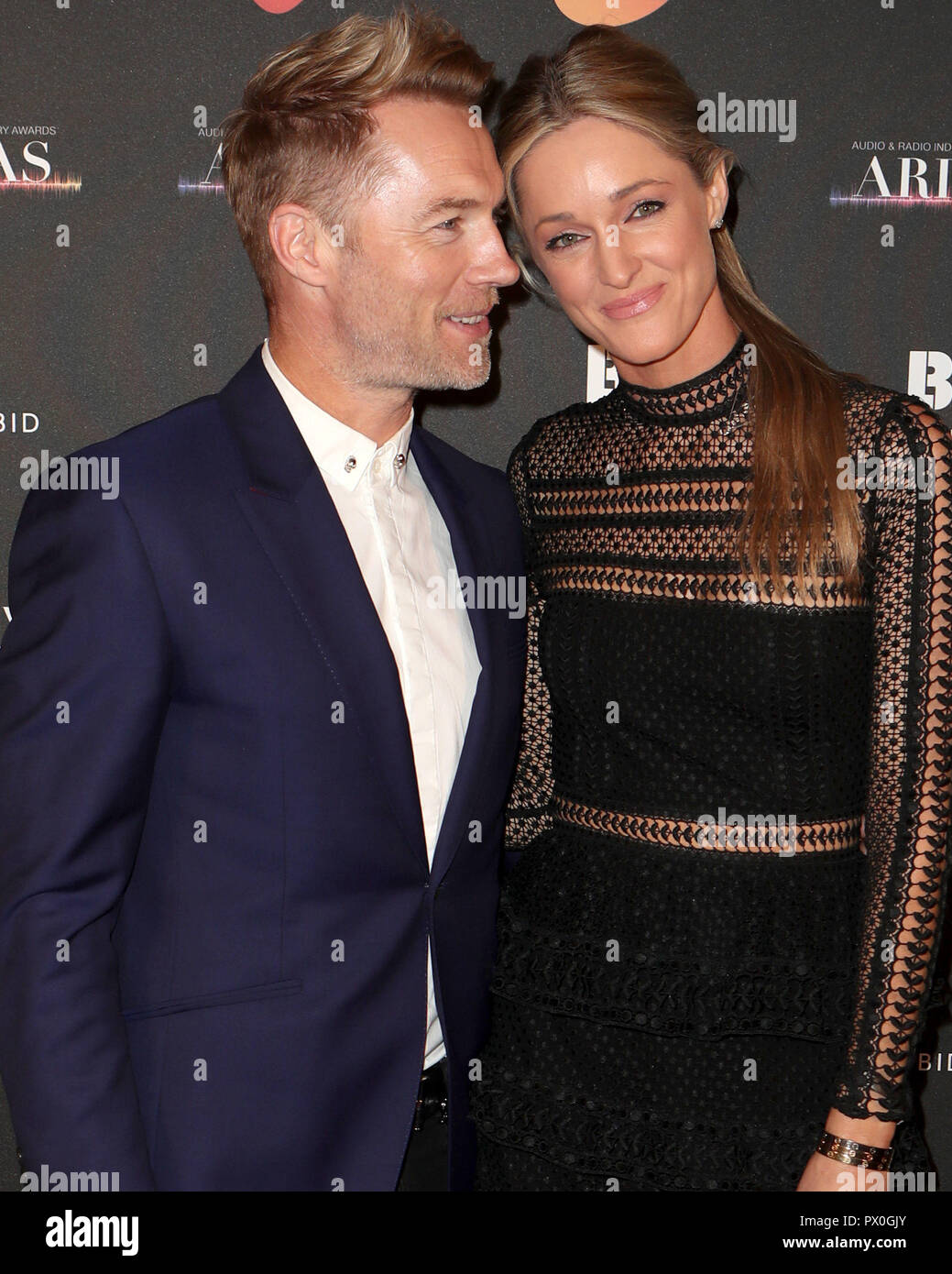 Ronan Keating and Storm Uechtritz arriving at the The Audio and Radio ...