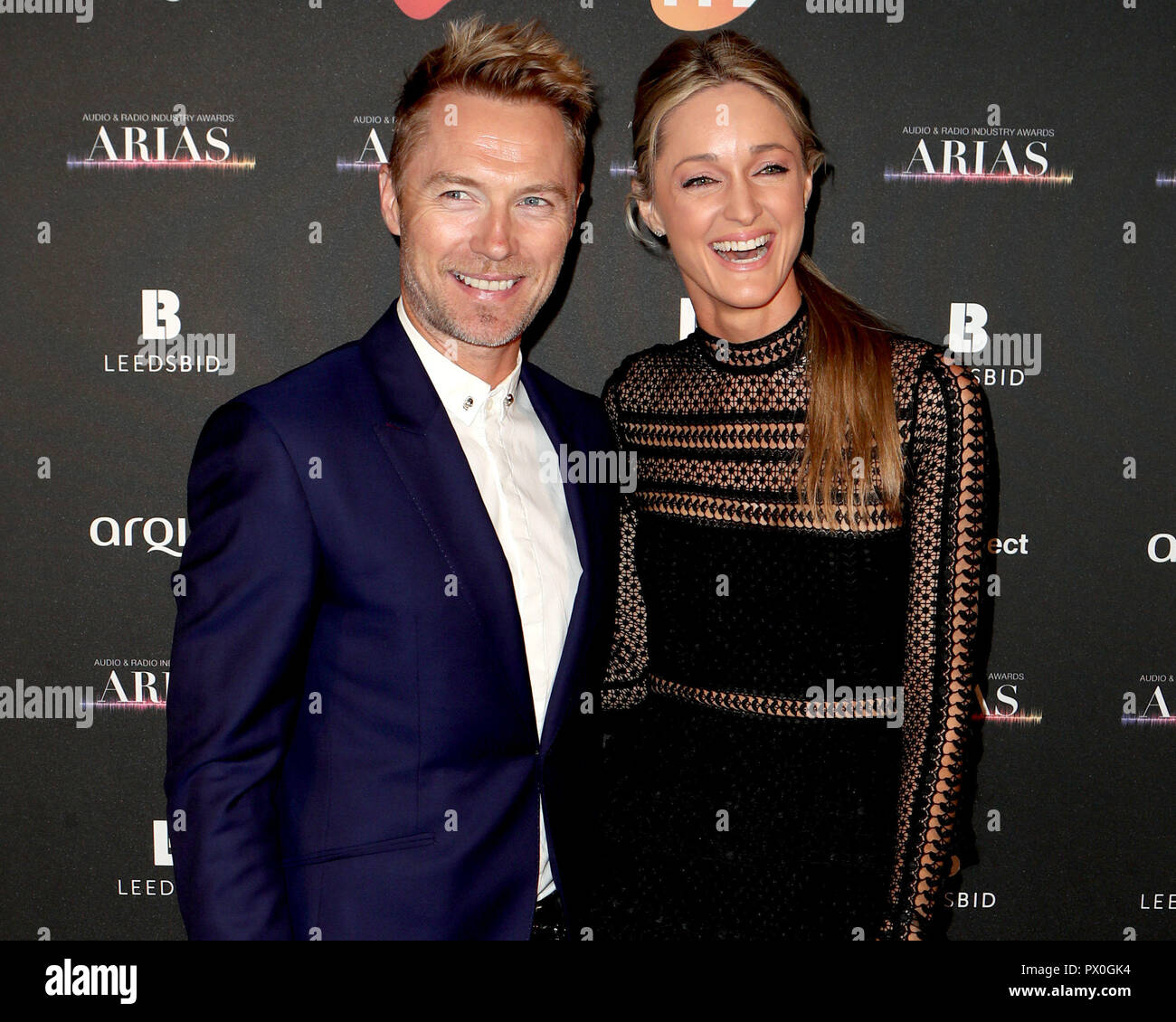 Ronan Keating and Storm Uechtritz arriving at the The Audio and Radio ...