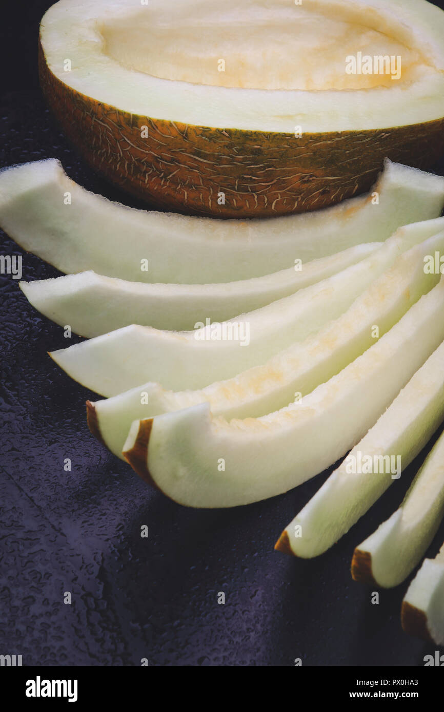 The sliced melon hi-res stock photography and images - Alamy