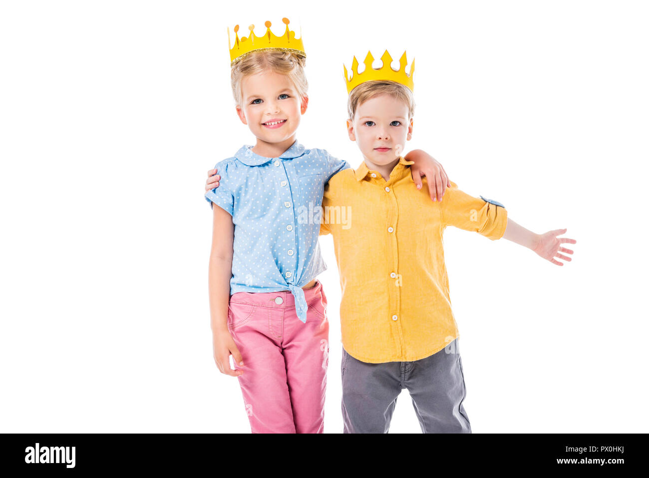 Female kids children hug hi-res stock photography and images - Alamy