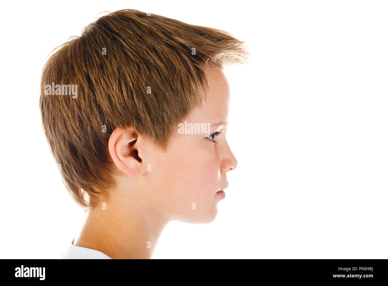 boy face isolated on a white background Stock Photo - Alamy
