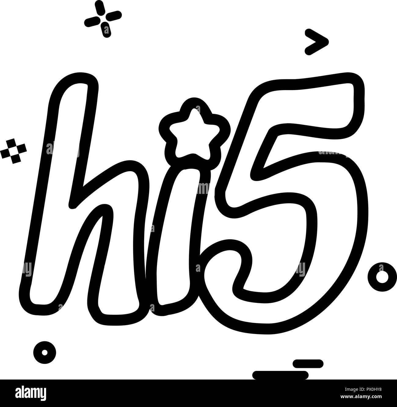 Hi5 logo Black and White Stock Photos & Images - Alamy