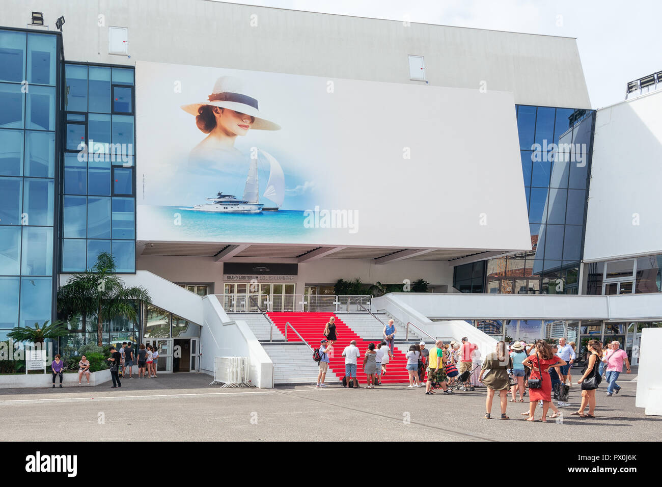 Cannes, France, September 15, 2018: The famous red carpet of the film ...