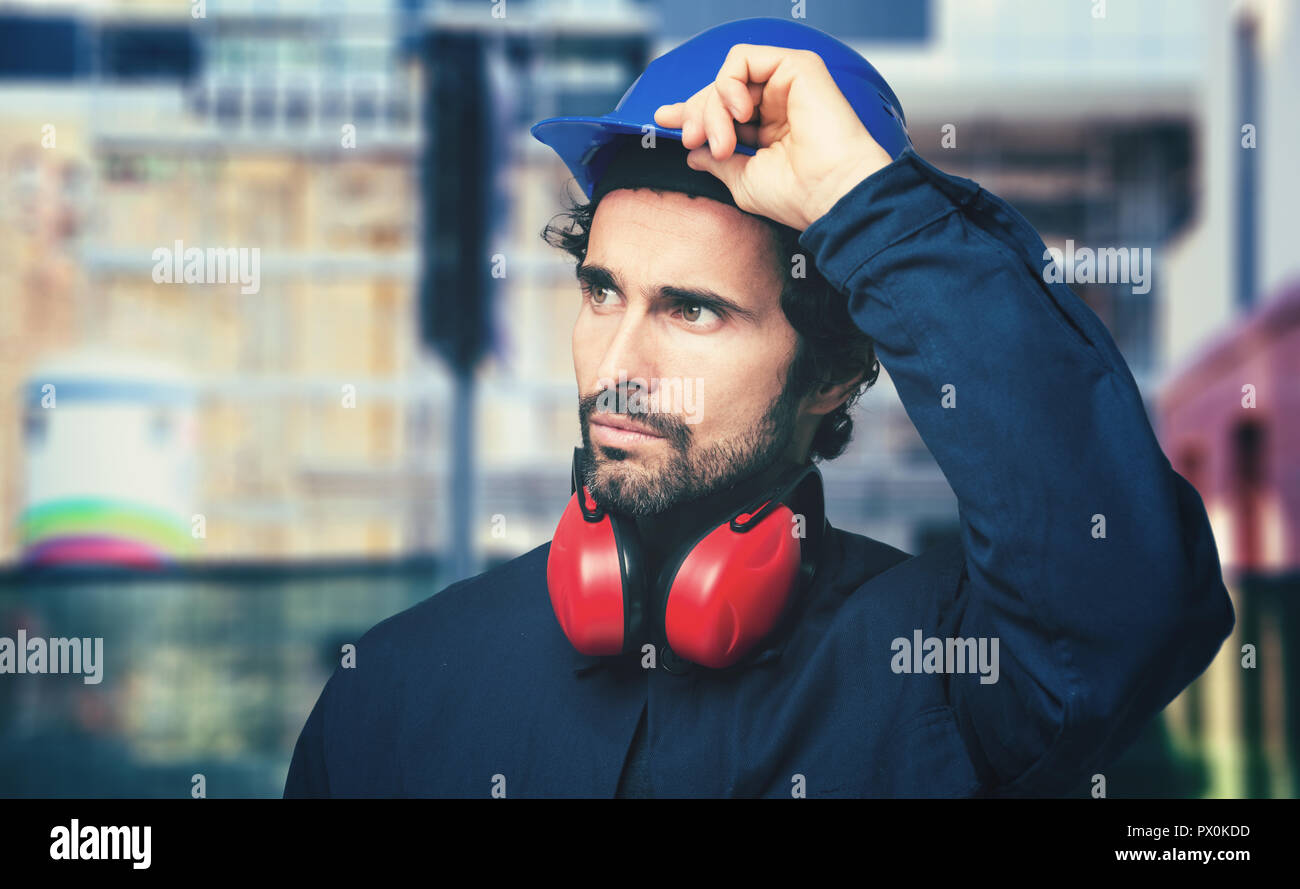Portrait of an engineer at work Stock Photo - Alamy