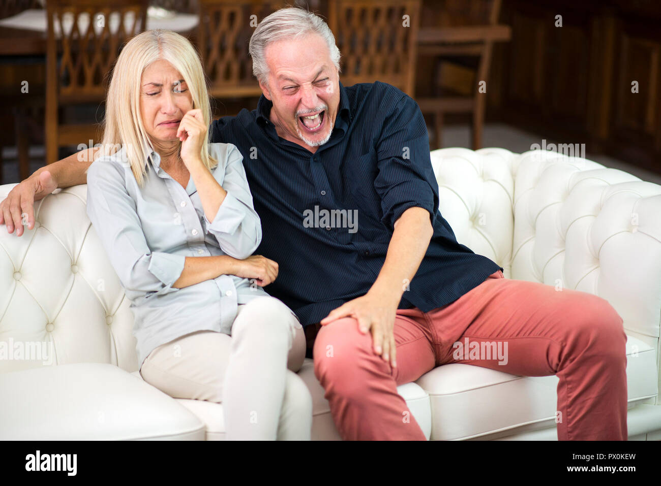 Crying with laughter hi-res stock photography and images - Alamy