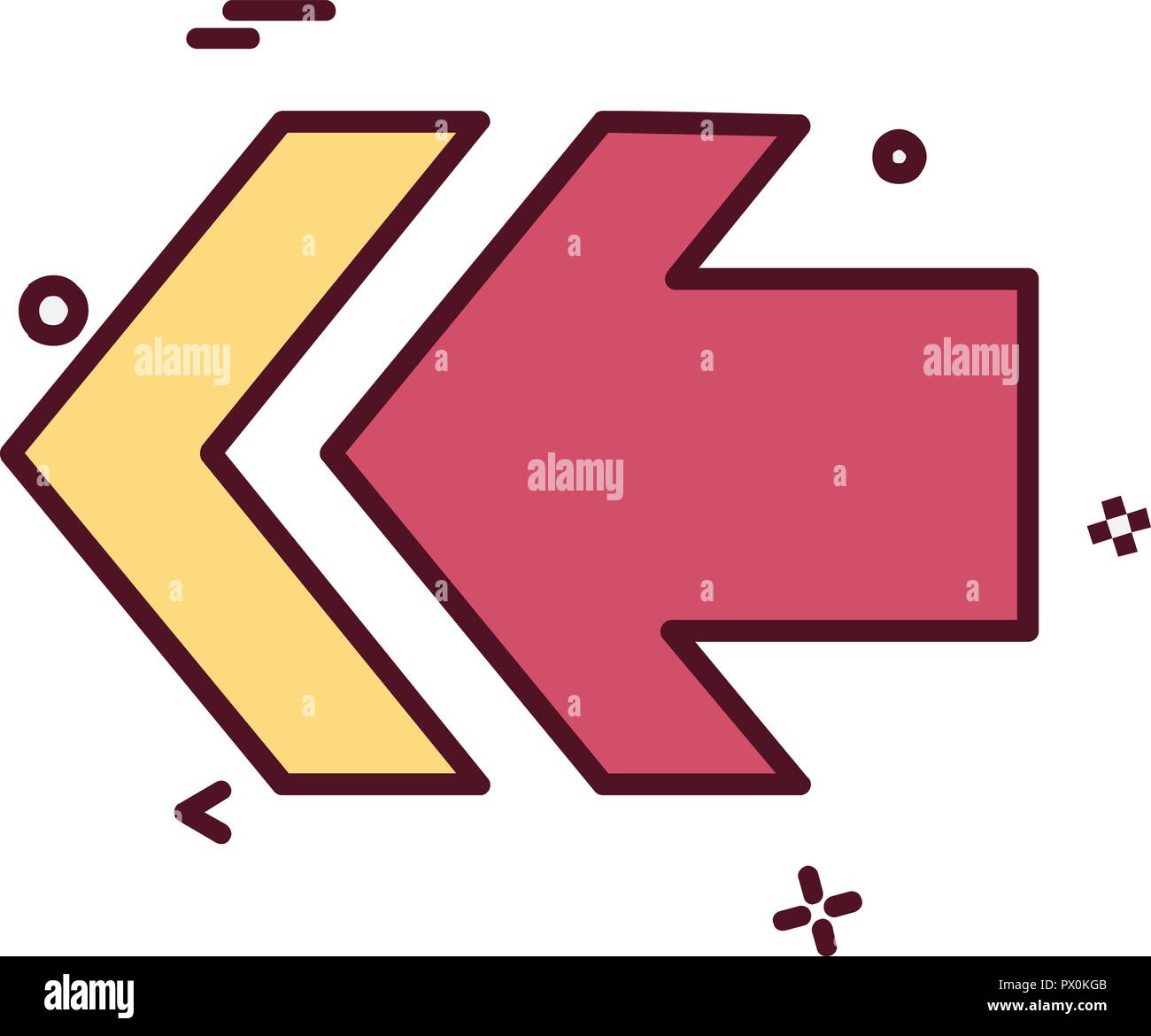 Left arrow icon design vector Stock Vector Image & Art - Alamy