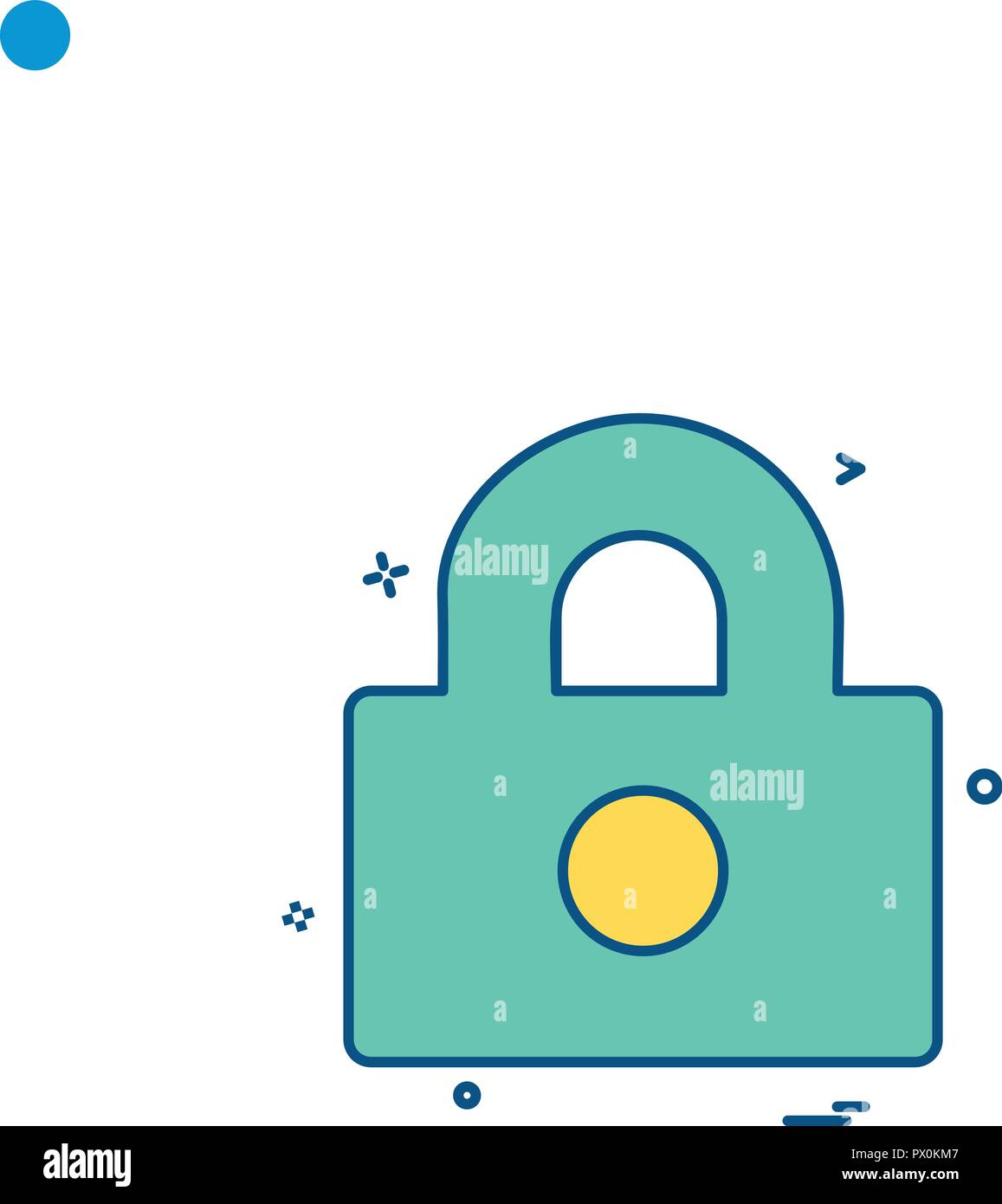 Lock icon design vector Stock Vector Image & Art - Alamy