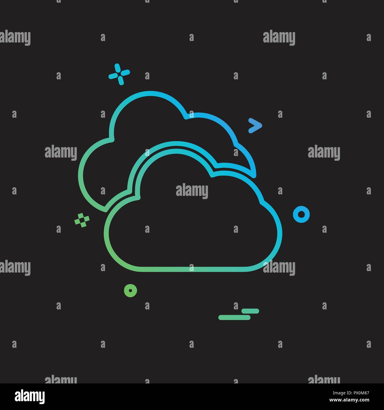 Cloudy weather icon design vector Stock Vector Image & Art - Alamy