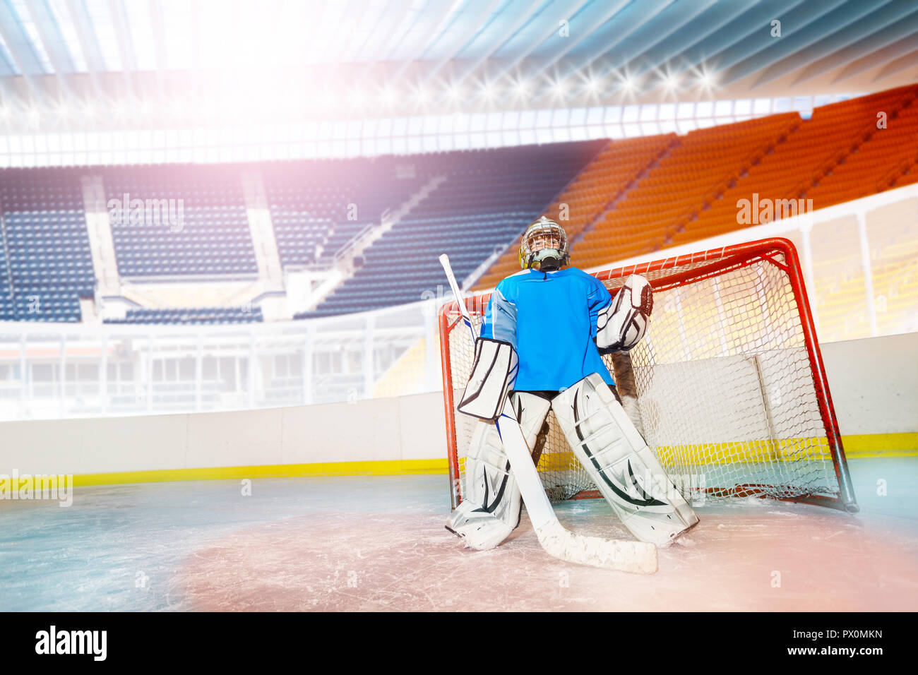 Ice hockey goalkeeper during game hi-res stock photography and images ...