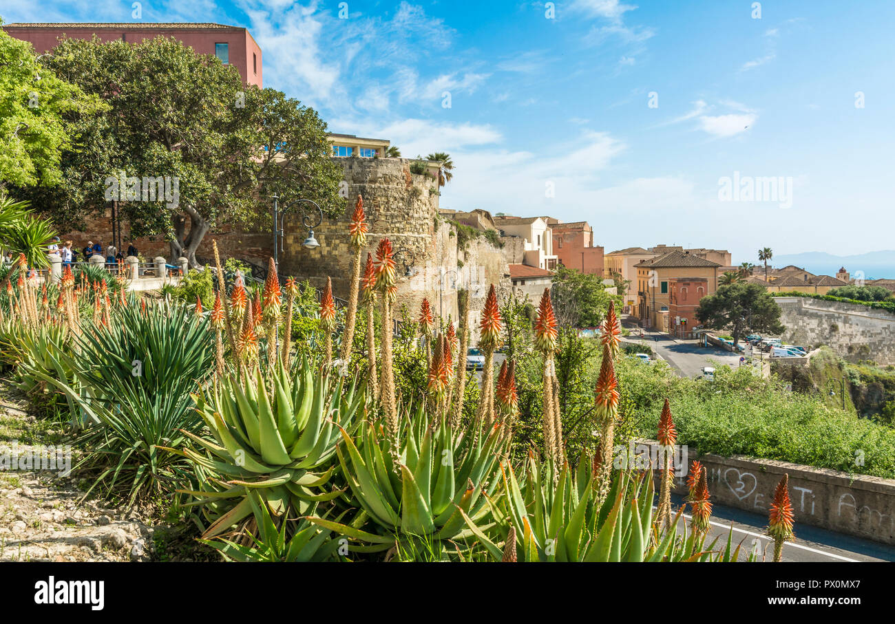 Cagliari cityscape, skyline of Cagliari, Sardinia island, Italy viewed ...