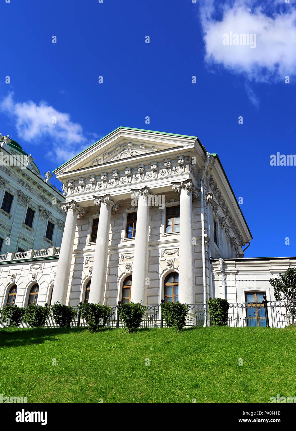 Wing of the classical building of the late eighteenth century with ...