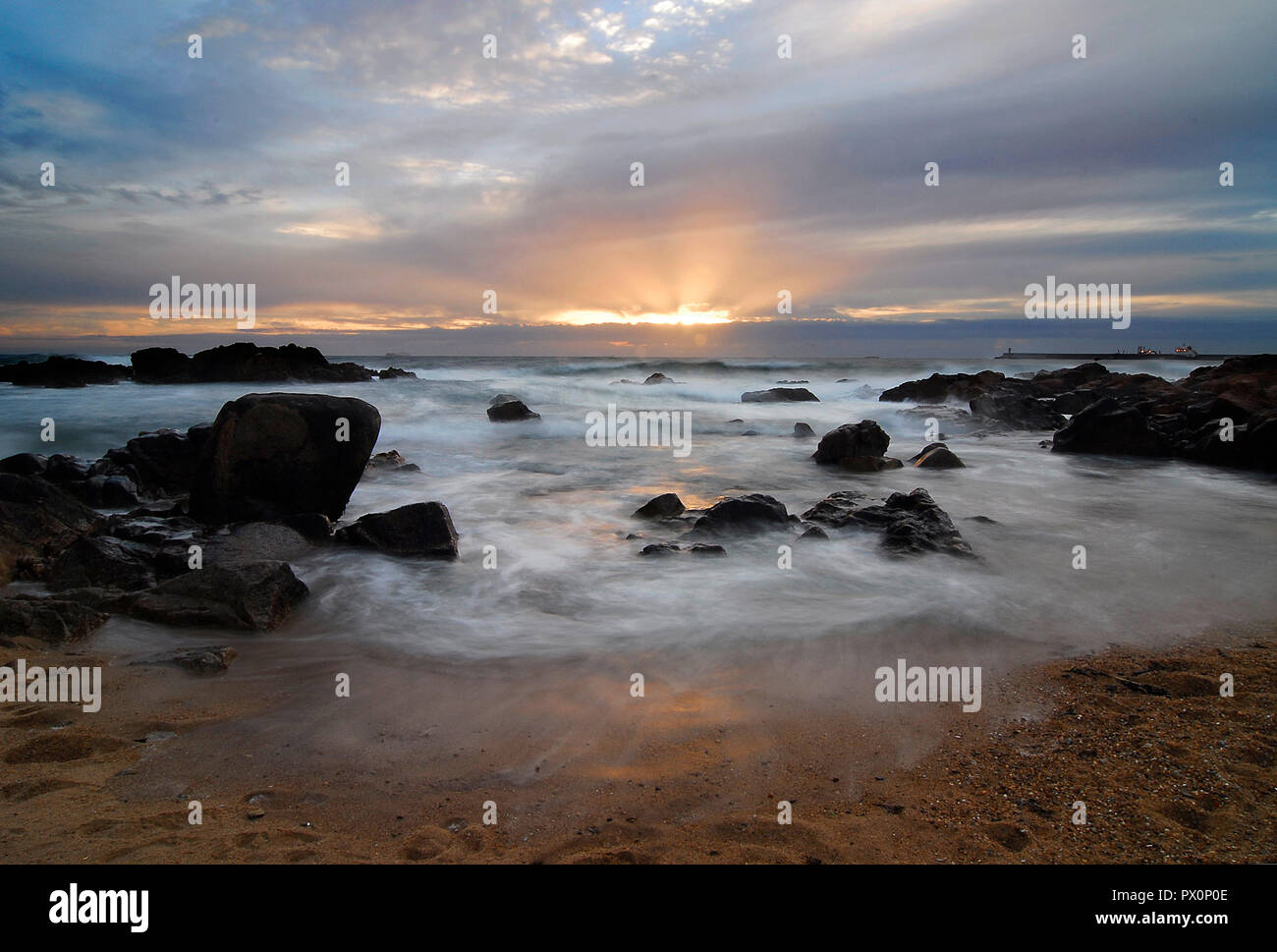 Dawn at Seaside Stock Photo - Alamy