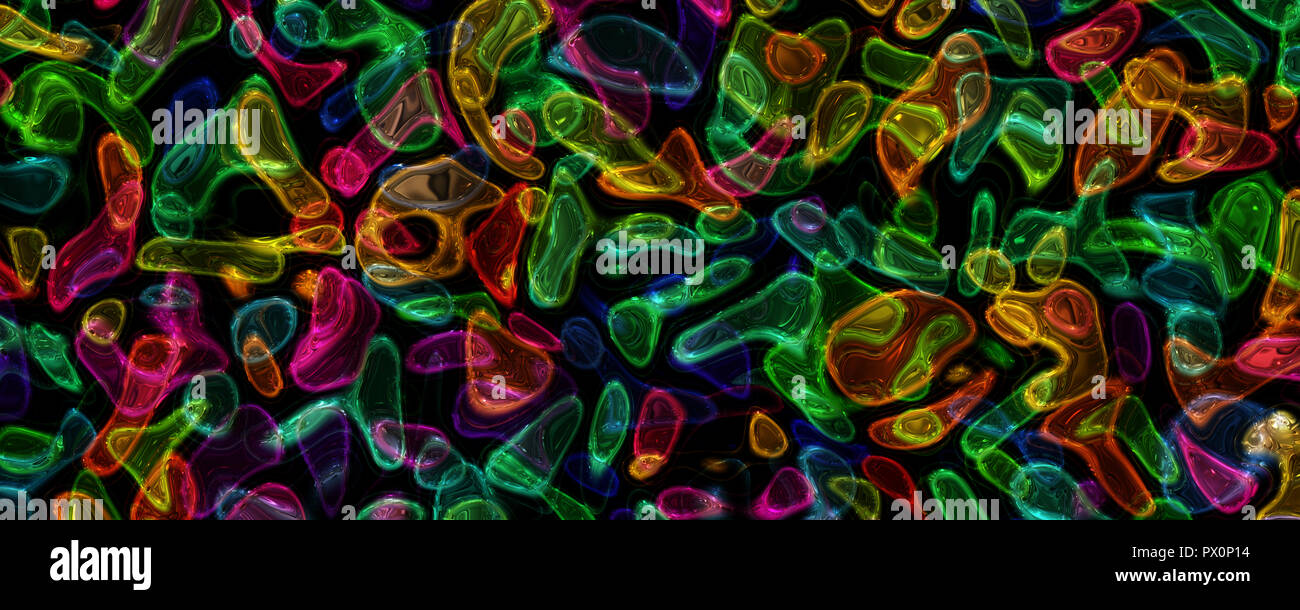 Wonderful abstract illustrated 3D glass pattern panorama design Stock ...