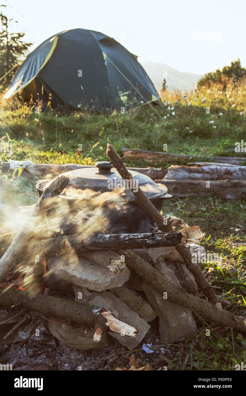 Tent hearth and fire hi-res stock photography and images - Alamy