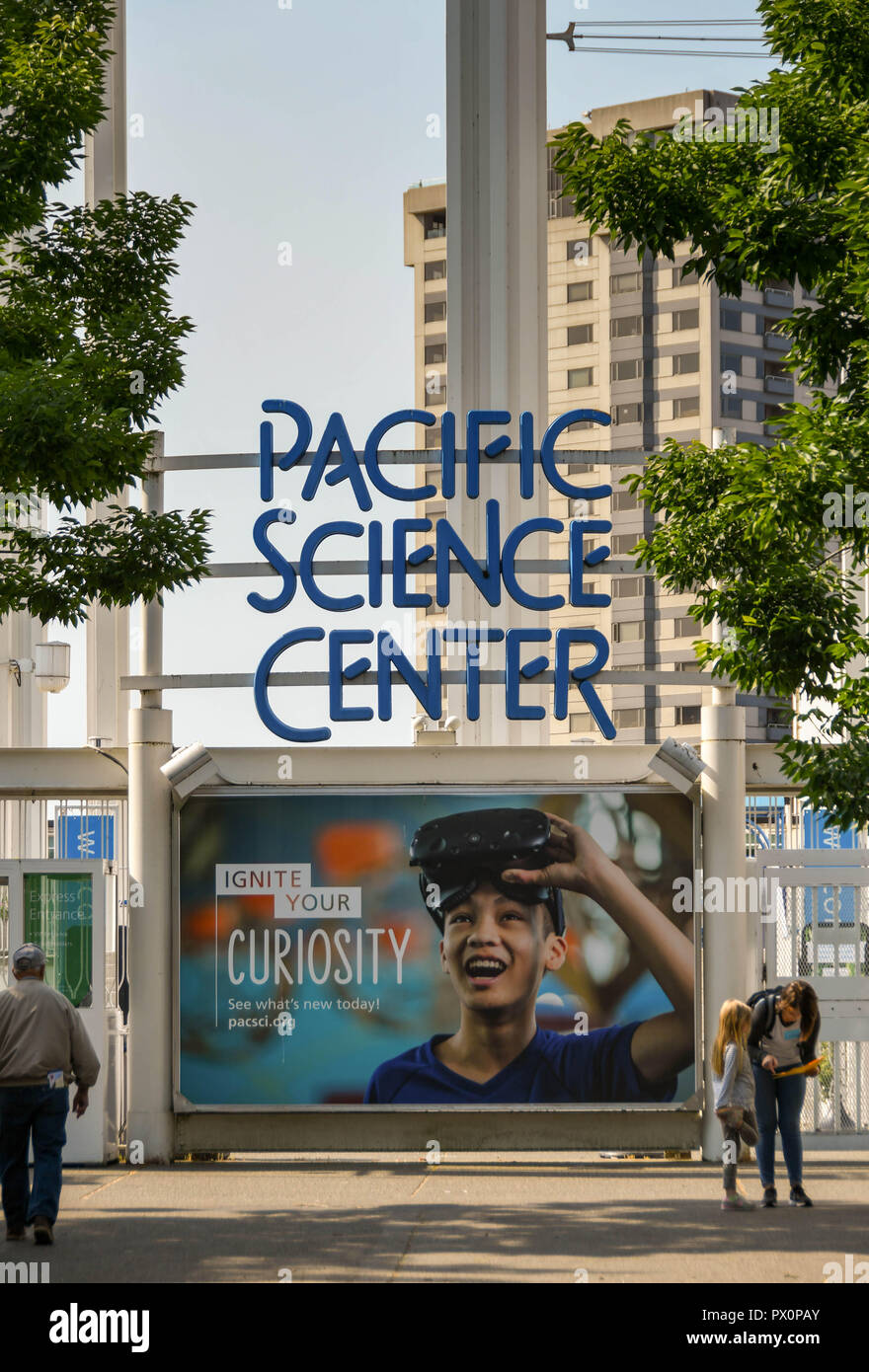 SEATTLE, WASHINGTON STATE, USA - JUNE 2018: Large sign near the ...