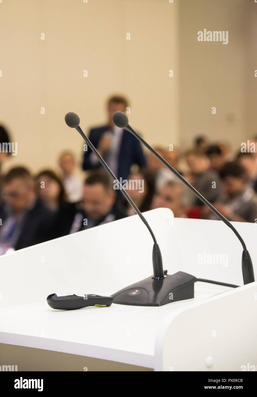 Press Conference Microphones High Resolution Stock Photography and ...
