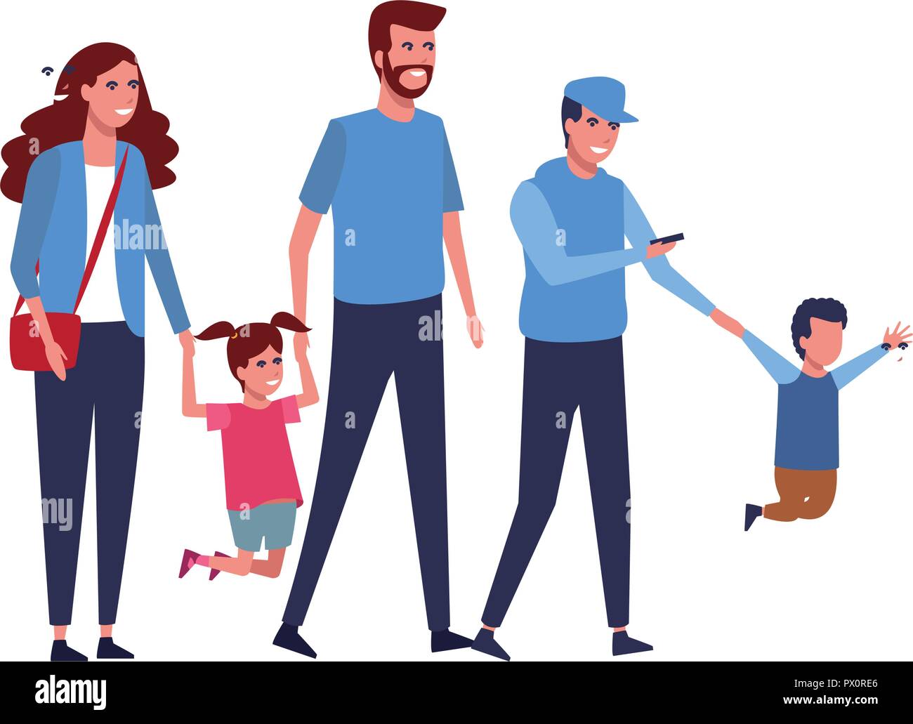 Cute family cartoon Stock Vector Image & Art - Alamy