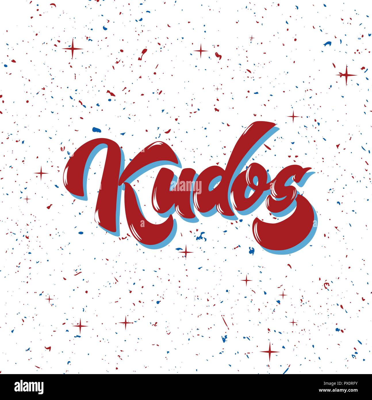 Bravo Kudos. Beautiful greeting card scratched calligraphy text word ...