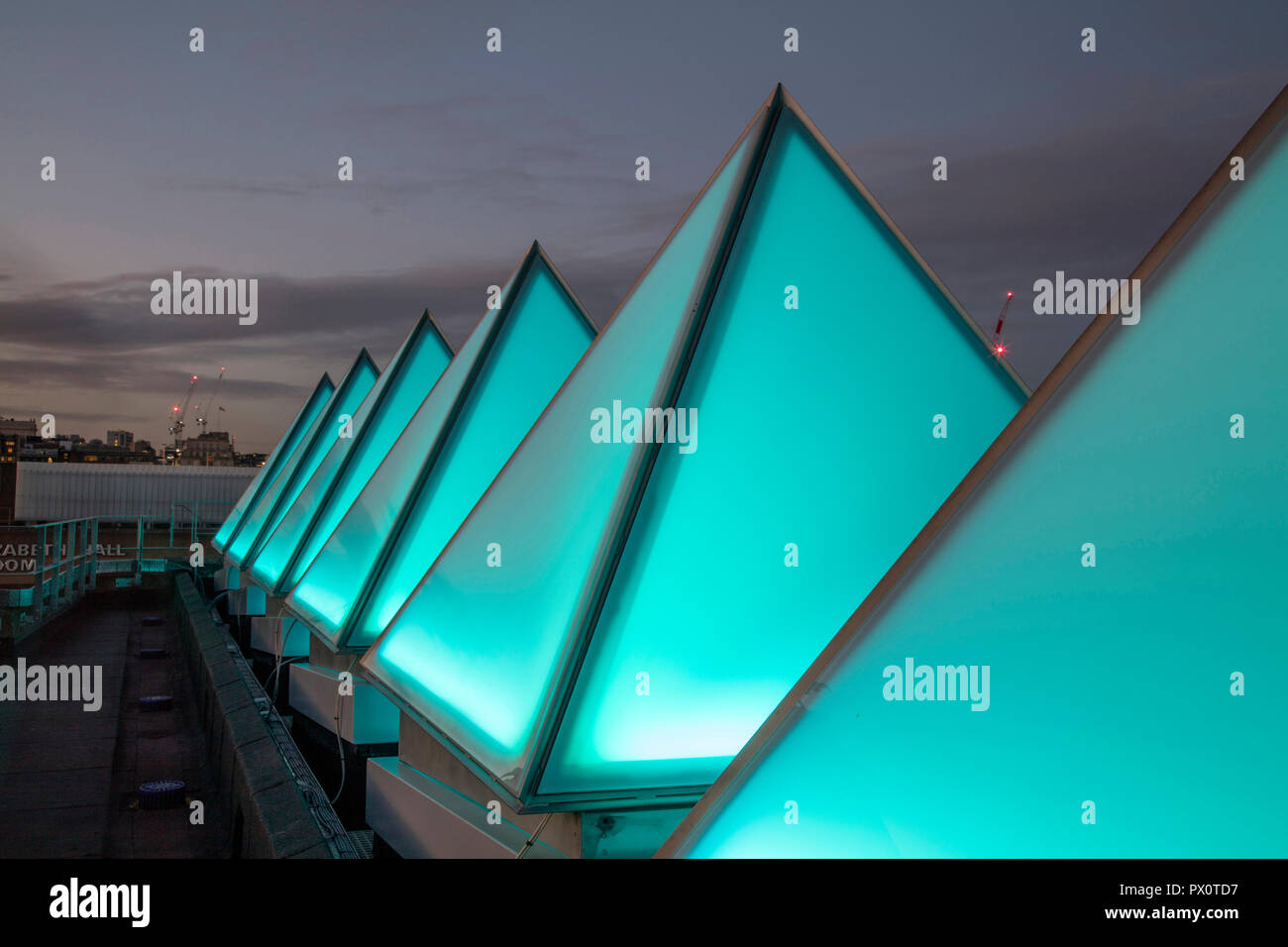 The roof of the newly refurbished Hayward Gallery, a world-renowned ...