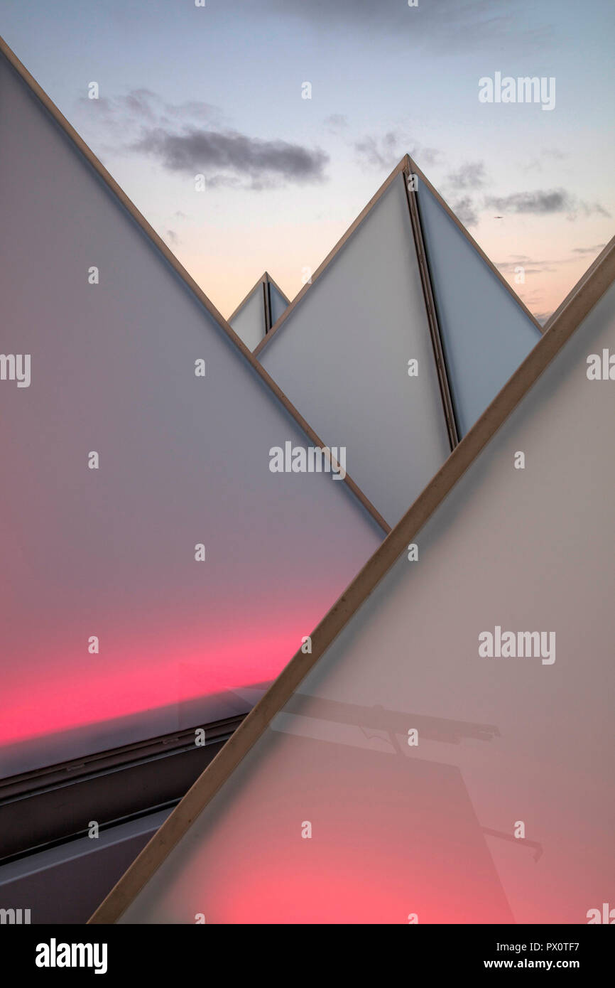 The roof of the newly refurbished Hayward Gallery, a world-renowned ...