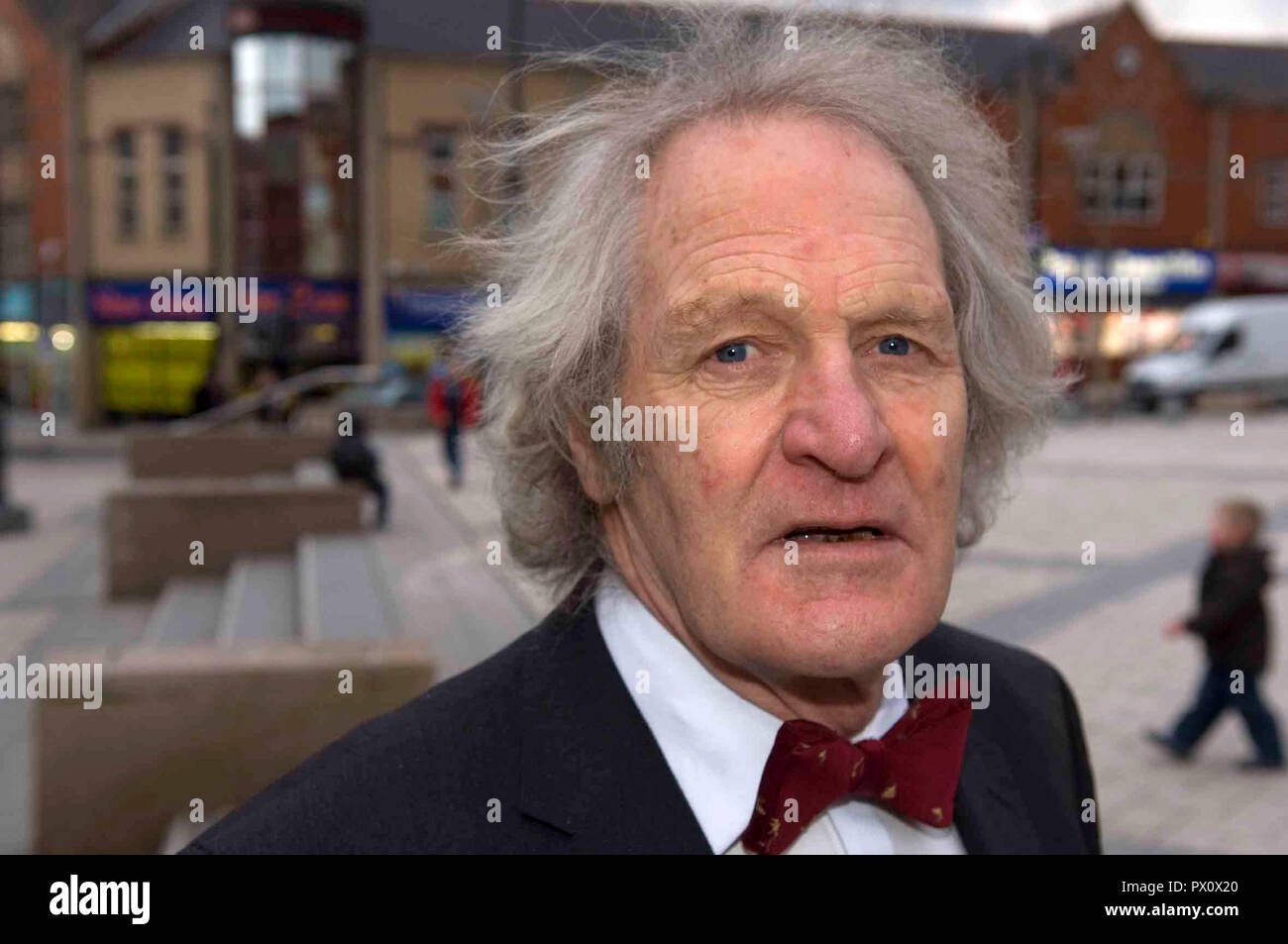 Maurice Kirk, known as the Flying Vet, photographed in Penarth, Wales ...