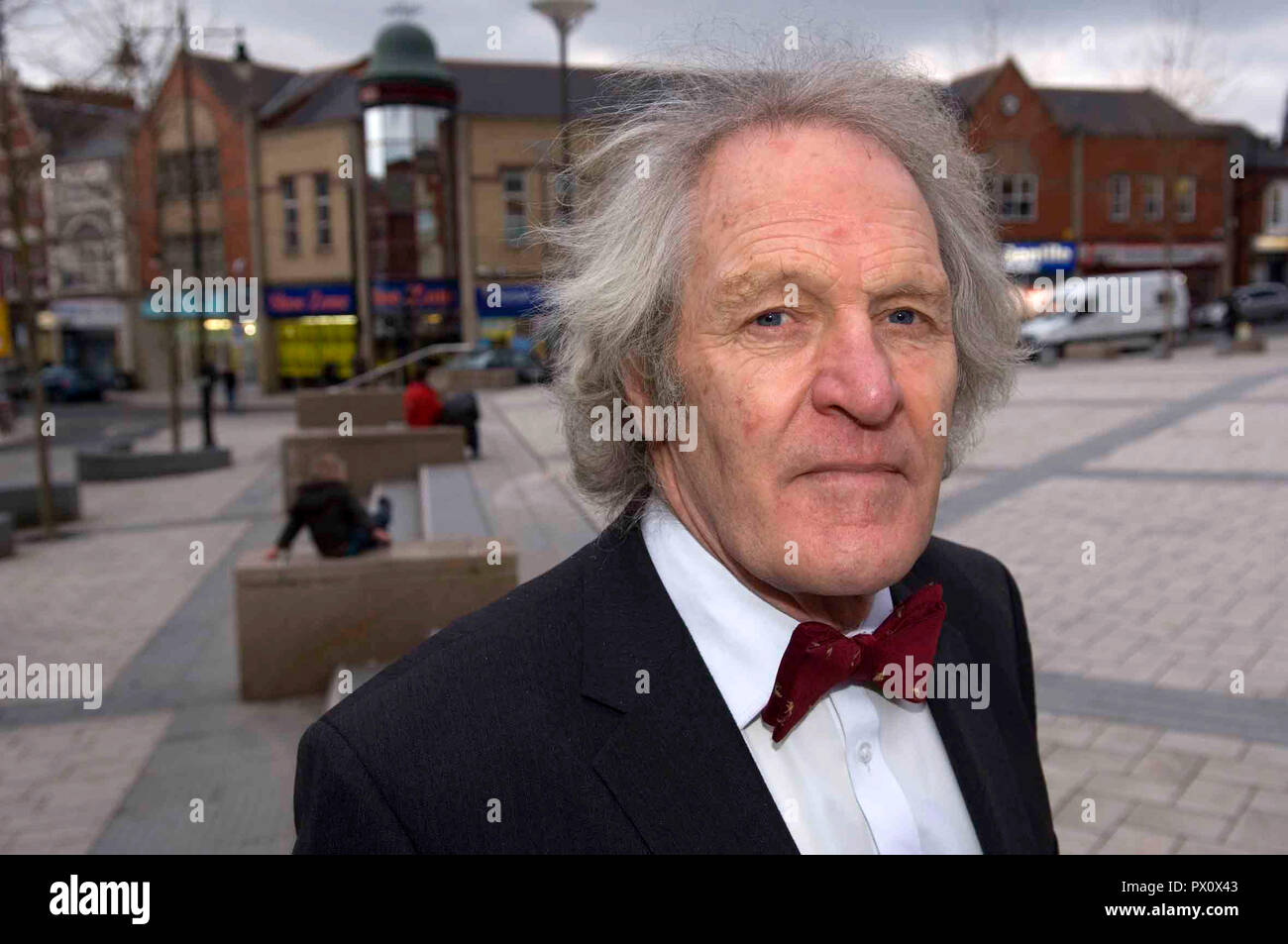Maurice Kirk, known as the Flying Vet, photographed in Penarth, Wales ...