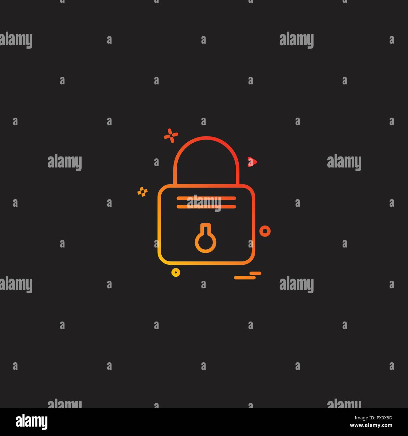 Lock icon design vector Stock Vector Image & Art - Alamy