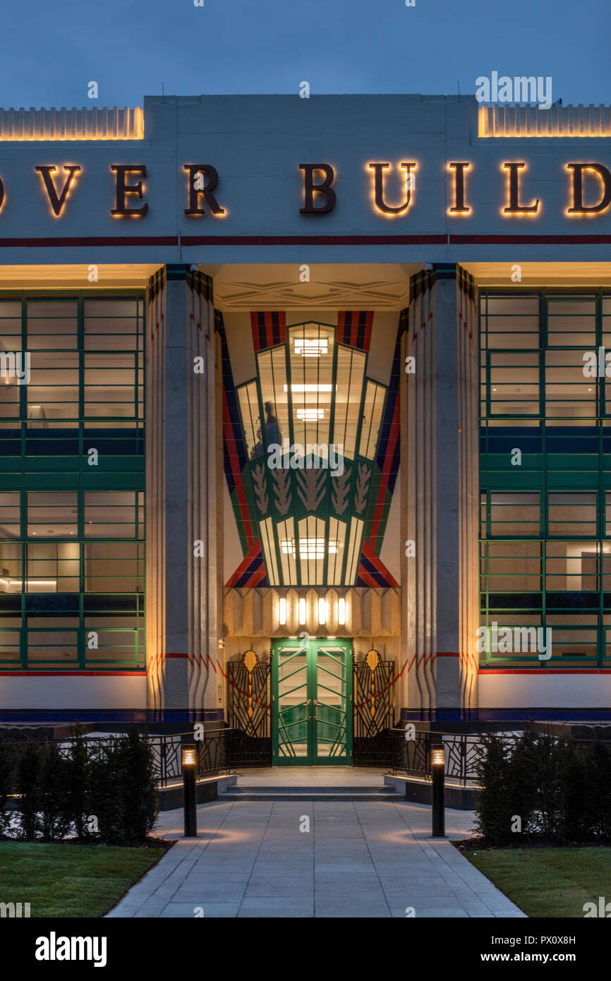 Exterior of the iconic art deco Hoover Building in London, UK which has ...