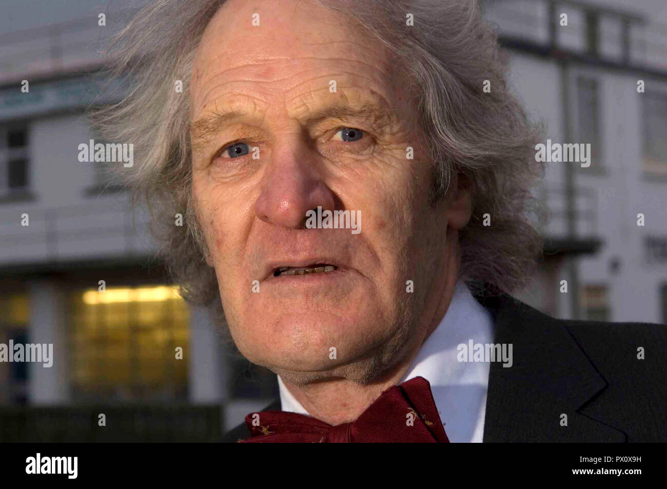 Maurice Kirk, known as the Flying Vet, photographed in Penarth, Wales ...