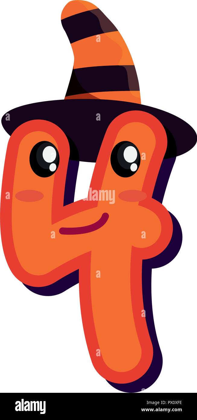 Cartoon illustration number four monster hi-res stock photography and ...