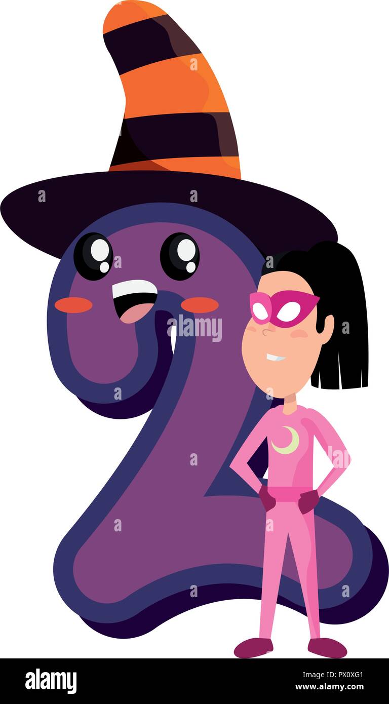 costume and character number halloween vector illustration Stock Vector ...